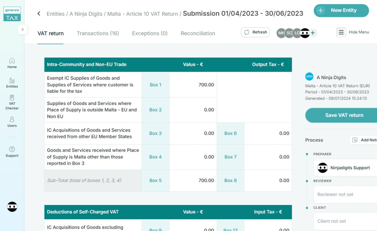 VAT Return Generator - generate.TAX